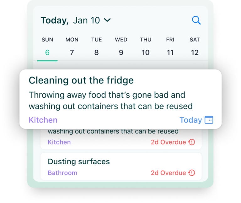 House Chores Cleaning Schedule App - Home Tasker