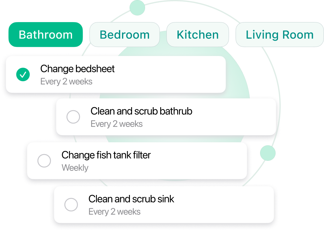 House Chores Cleaning Schedule App - Home Tasker